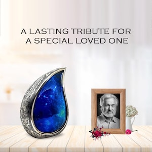 Galaxy Teardrop Urns for Human Ashes Funeral Cremation Urn With Velvet ...