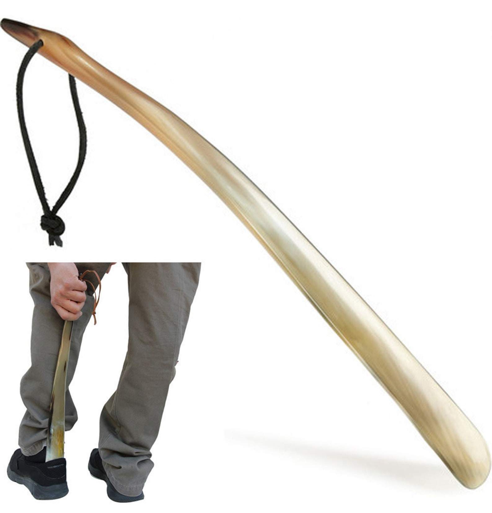 Shoe Horn Made With Real Horn Handmade. Home or Travel Use. - Etsy