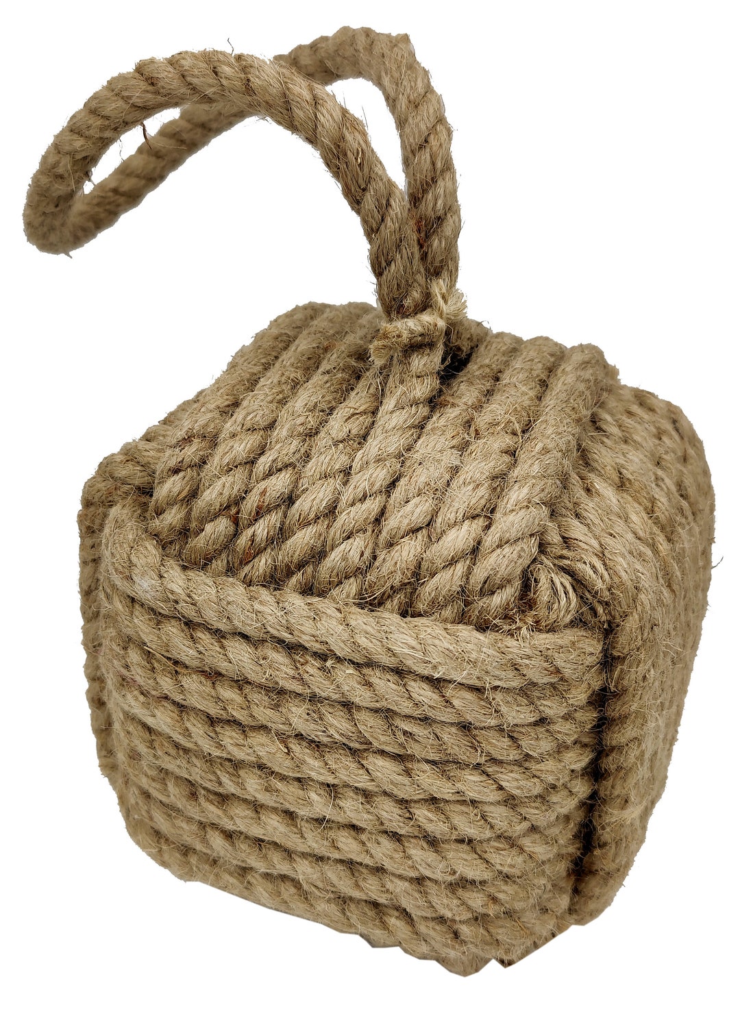 Marseille Monkey Knot Jute Rope Door Stopper 4 Lbs Handmade Square Jute ...