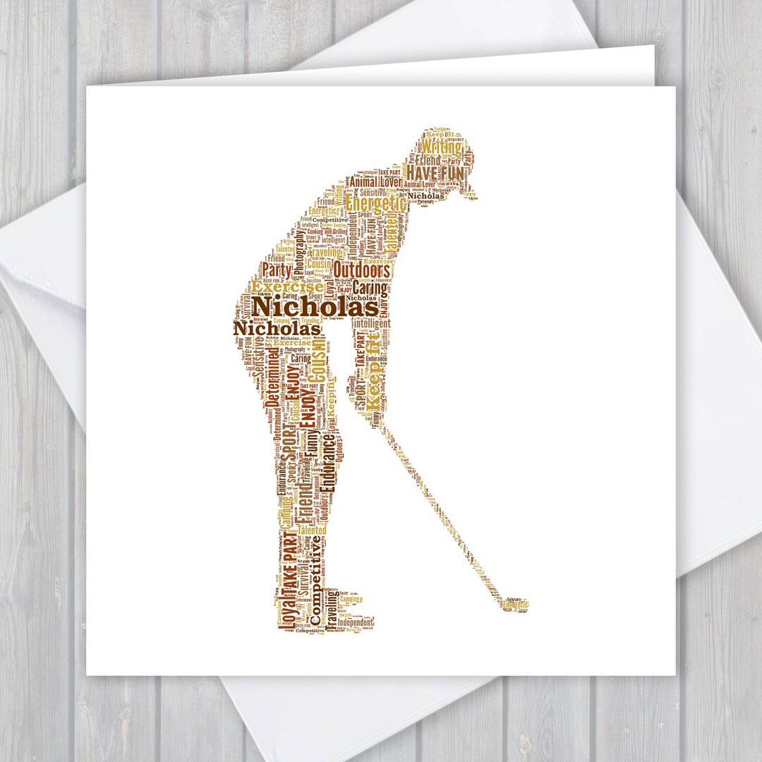 Personalized Golf Greeting Card: Unique Keepsake - Etsy