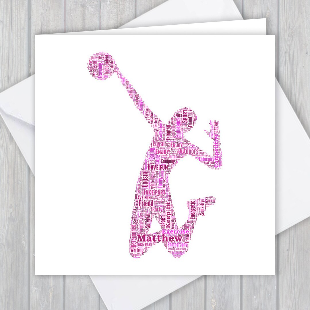 Personalized Volleyball Greeting Card. Add You Own Words to Create a ...
