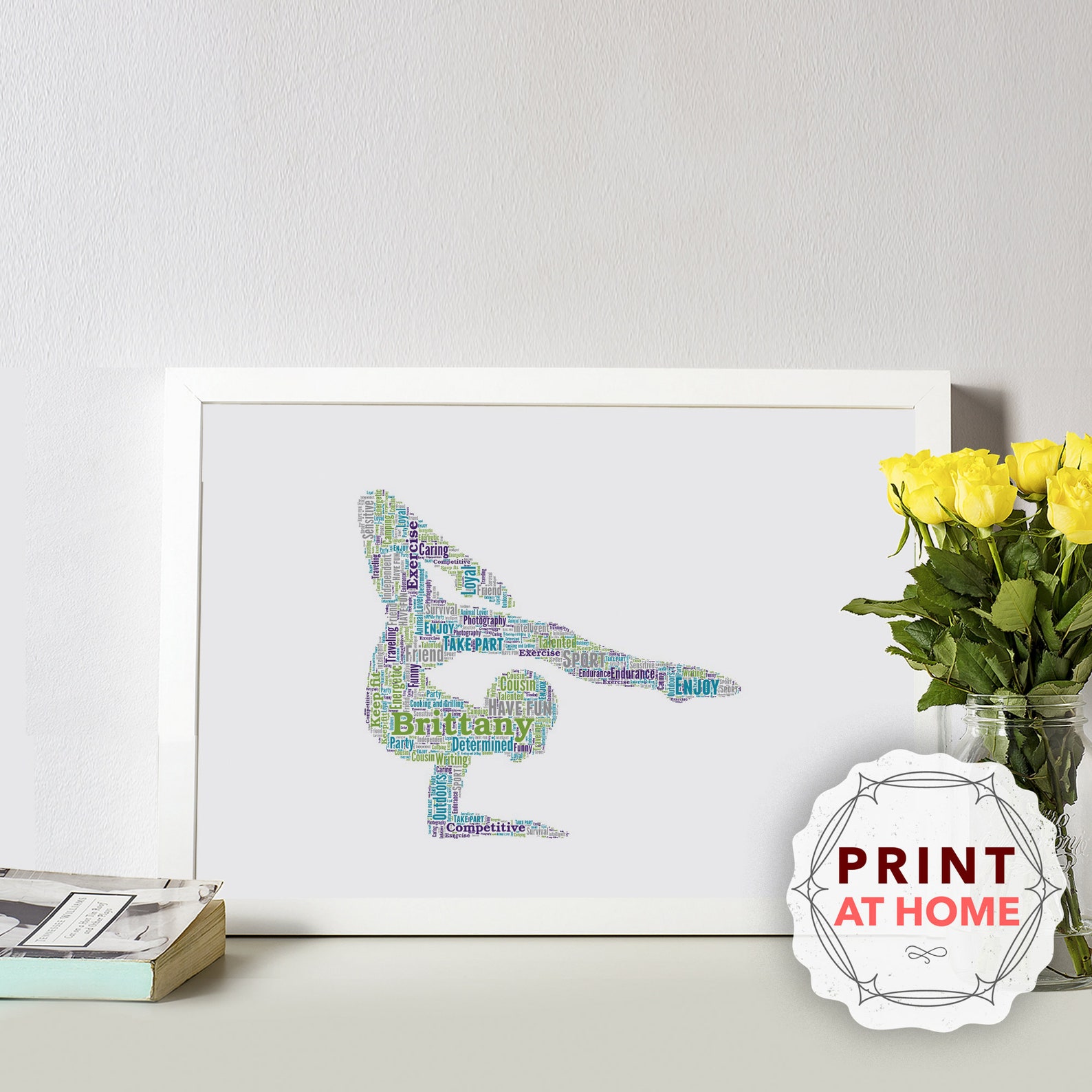 Personalised Gymnastics Print at Home Art Gift Unique - Etsy UK