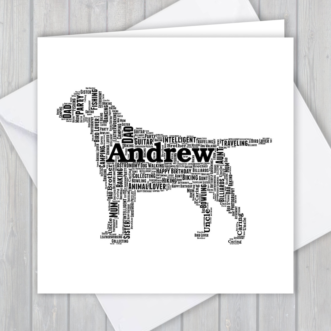 Labrador, Personalised, Birthday Greeting Card, Unique Thank You ...