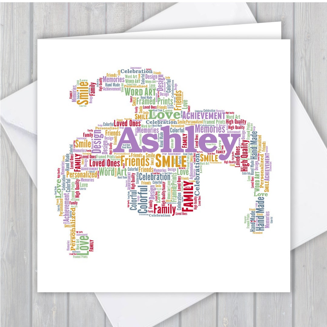 Personalized Jester Hat Word Art Greeting Card - Etsy