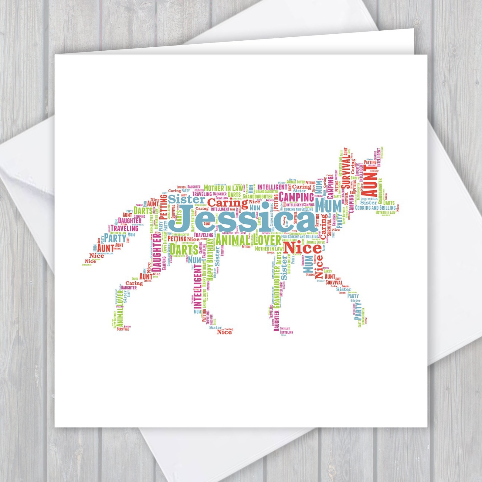 Personalised Coyote Birthday Greeting Card Unique - Etsy