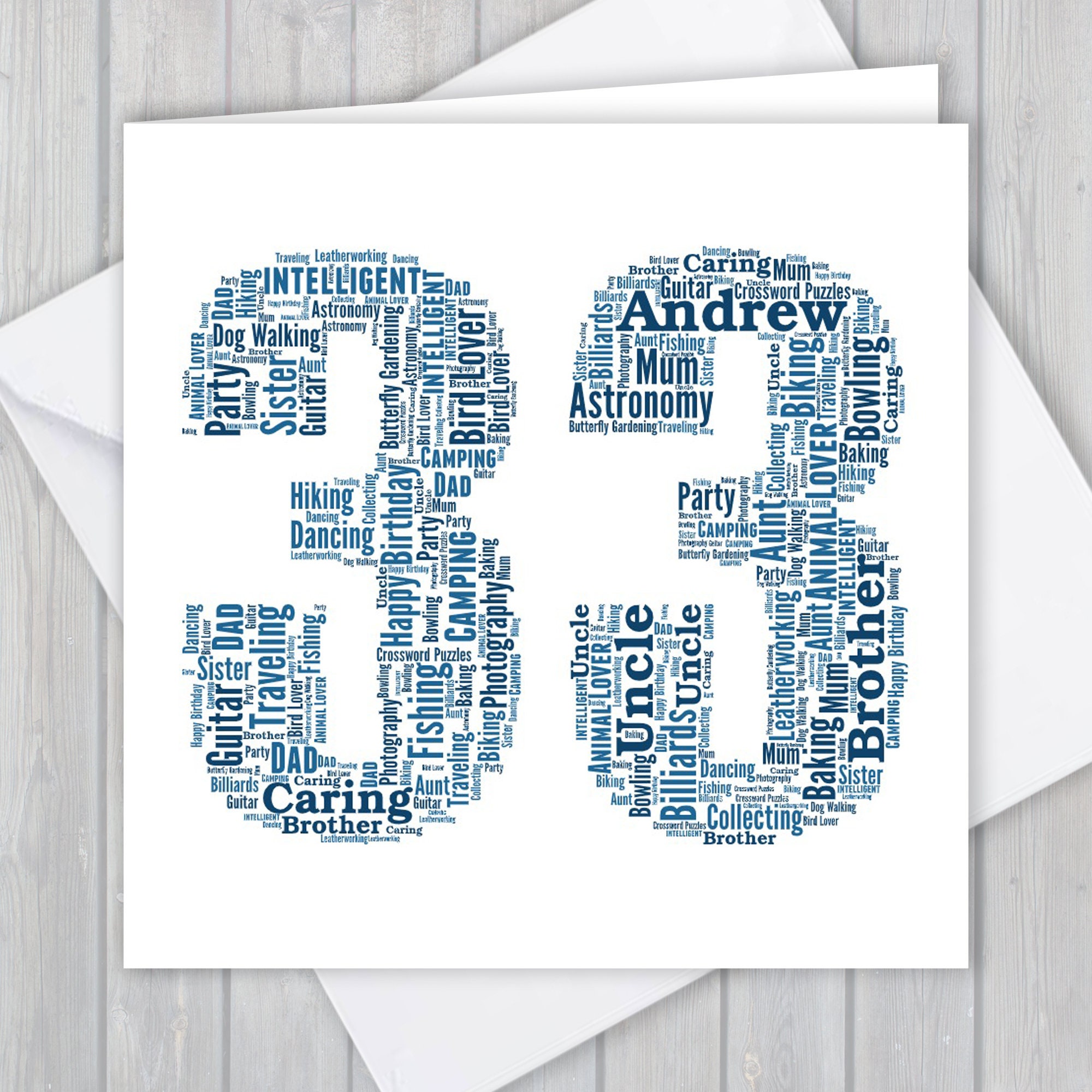 Personalised 33rd Birthday Greeting Card Unique Anniversary - Etsy