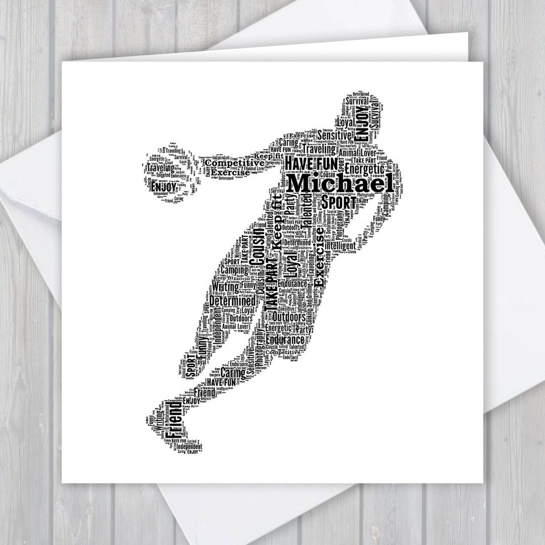 Personalized Basketball Greeting Card. Add You Own Words to Create a ...