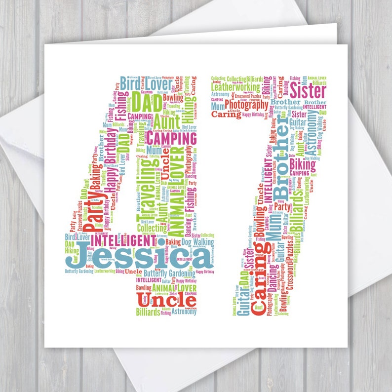 Personalised 47th Birthday Greeting Card Unique Anniversary | Etsy