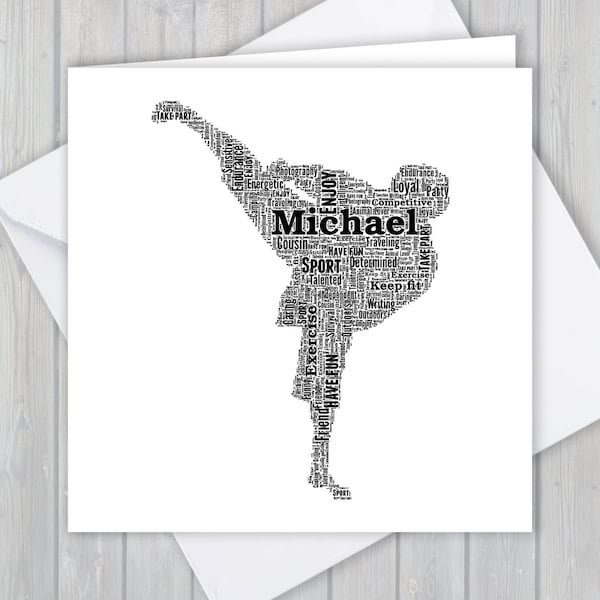 Karate Birthday Card - Etsy