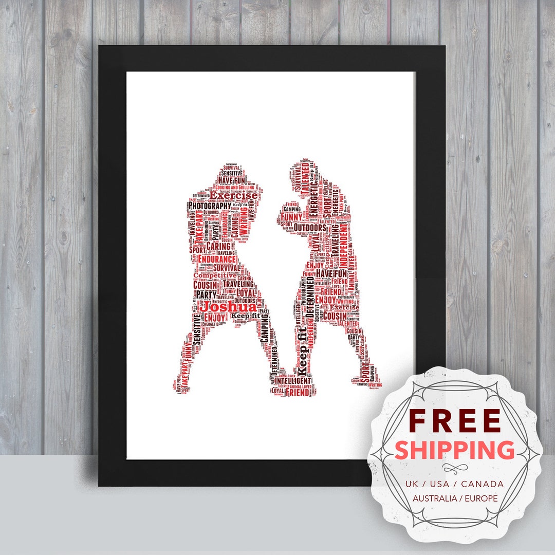 Personalized Boxing Word Art Print: Unique Framed Gift SPO003 - Etsy