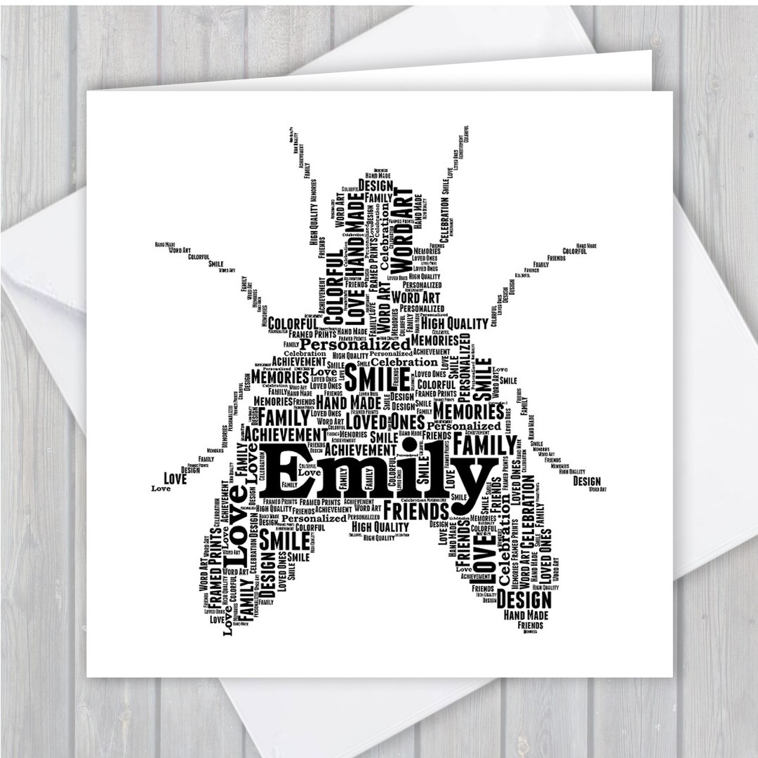Personalised Fly, Birthday Greeting Card, Unique Anniversary or Thank ...