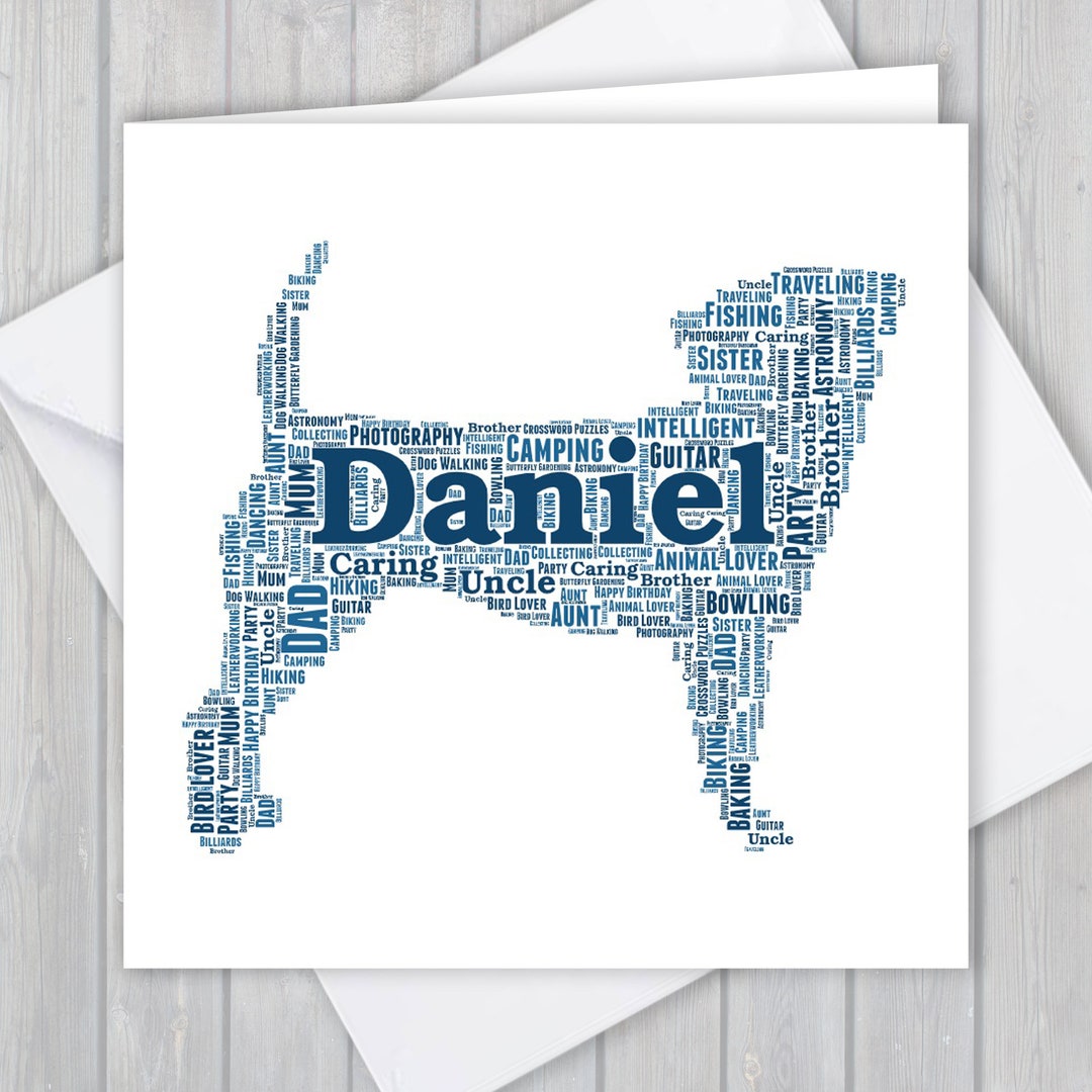 Personalised, Puggle, Birthday Greeting Card, Unique Thank You Keepsake ...