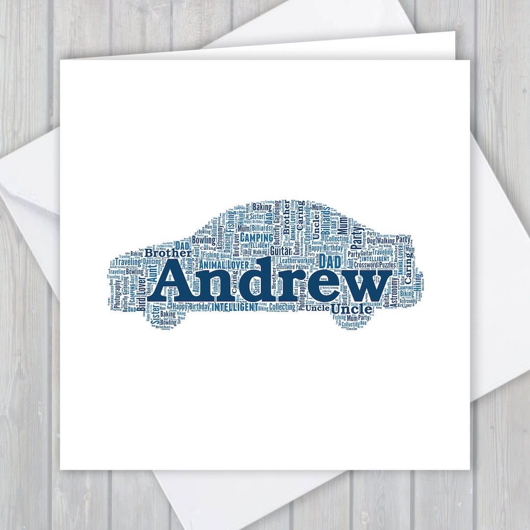 Personalized Car Driver Greeting Card. Add You Own Words to - Etsy