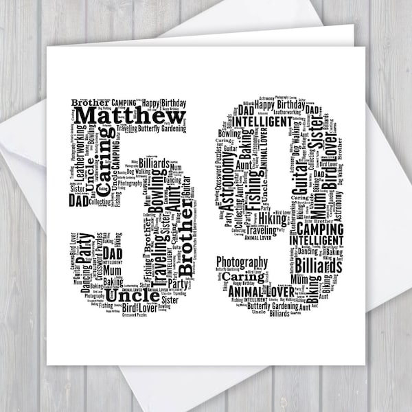 59 Birthday Card - Etsy