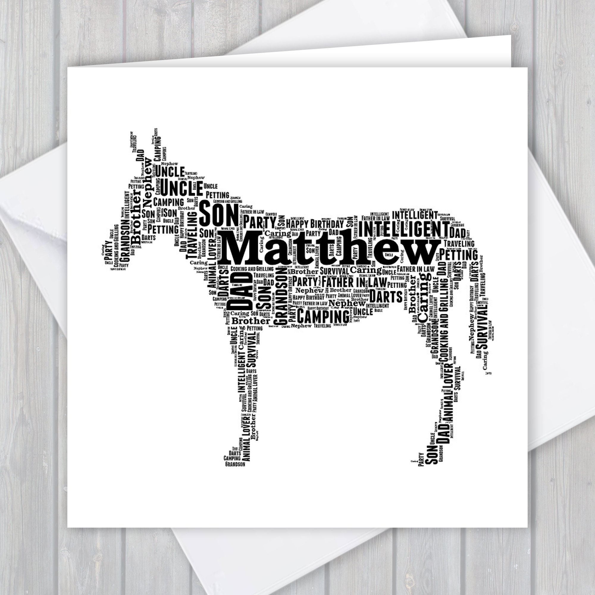 Personalised Mule Birthday Greeting Card Unique Anniversary - Etsy