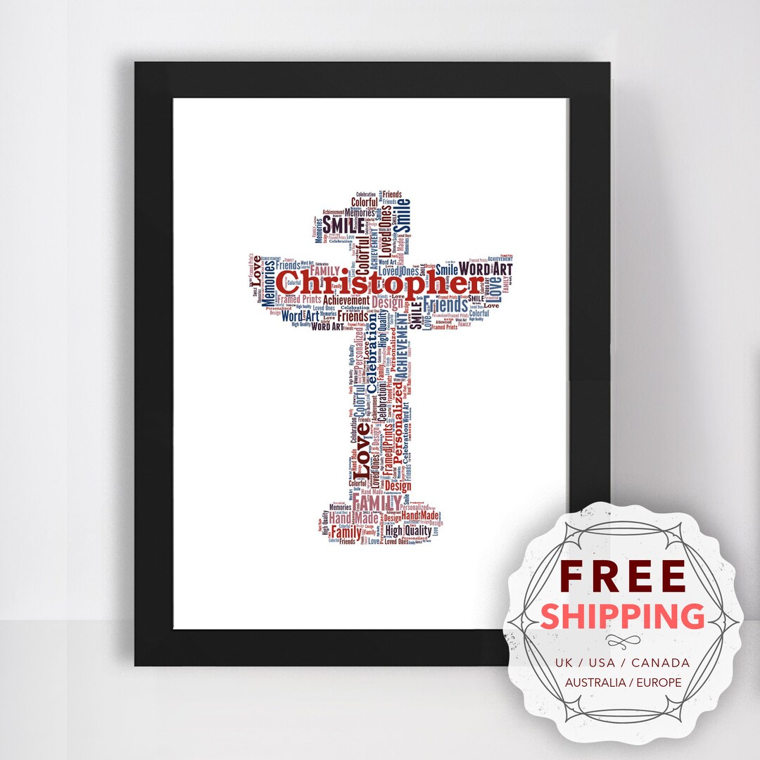 Personalised Totem Pole Framed Word Art Gift, Keepsake, Unique Print ...