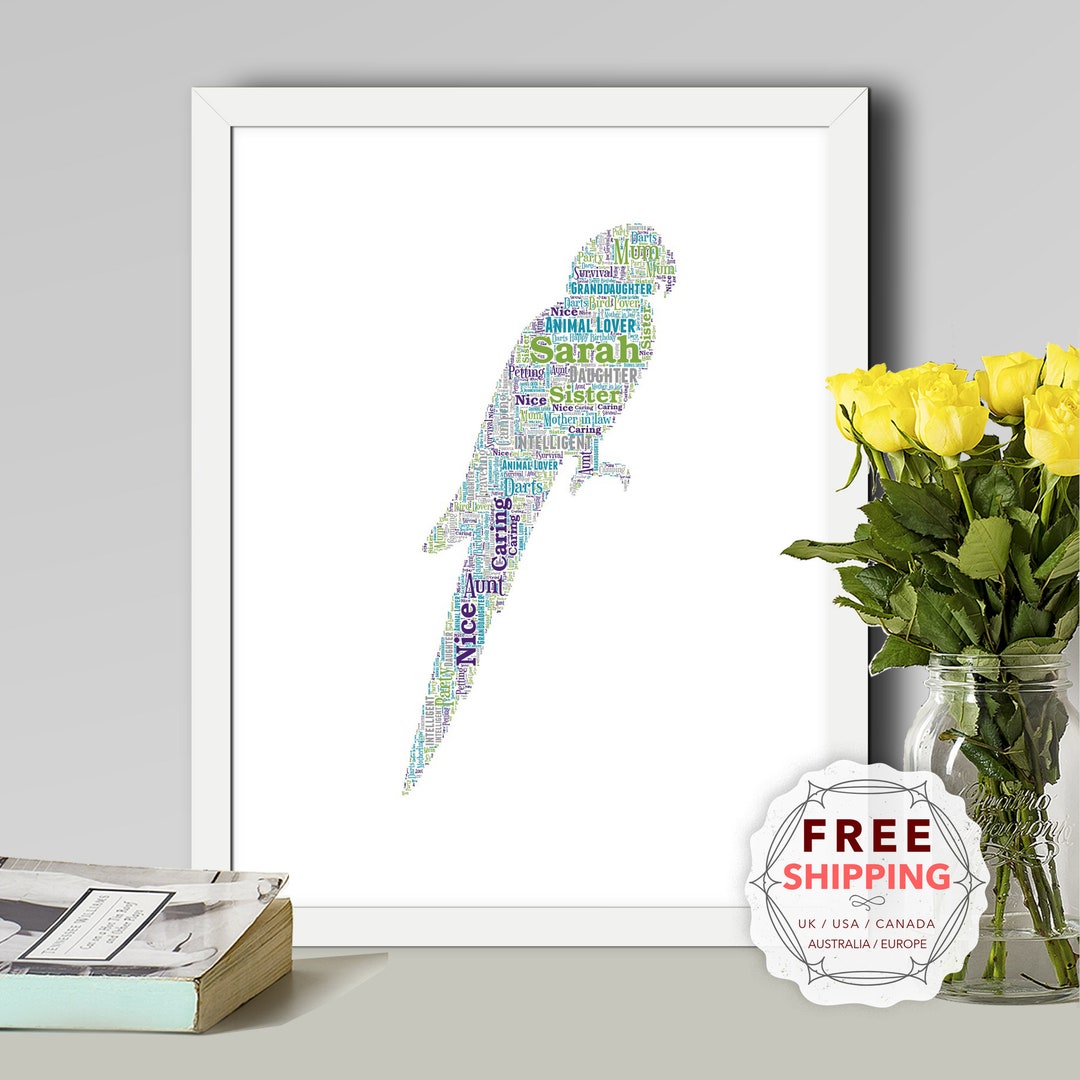 Personalized Macaw Print: Unique Word Art Keepsake Brd021 - Etsy
