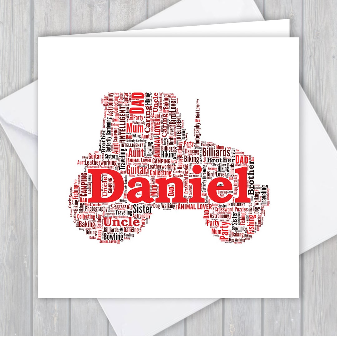 Personalized Tractor Farmer Greeting Card. Add You Own Words to Create ...