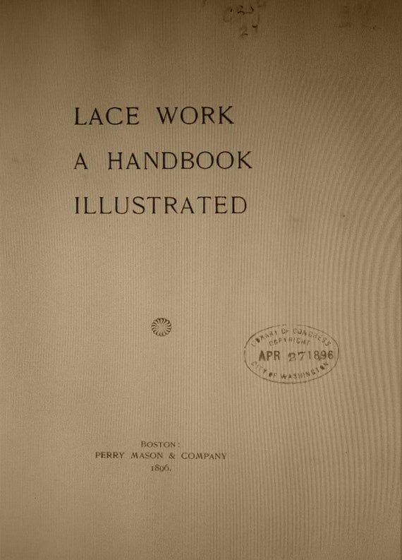 LACE WORK Handbook Lace and Lace Making PDF Book c1896 | Etsy