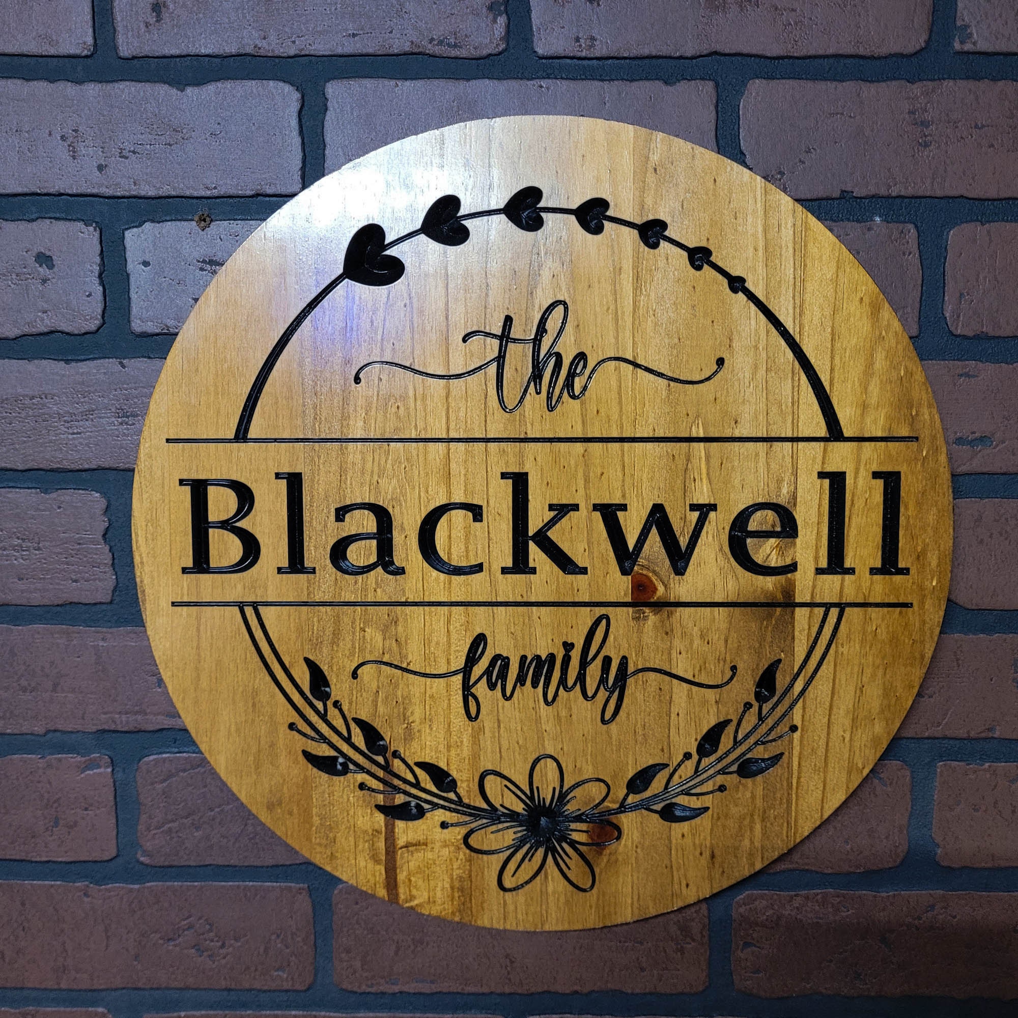 Personalized Family Name Full Color Engraved Wood Sign, Wedding Sign ...
