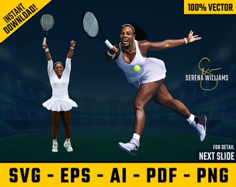 Serena Williams Clipart - Etsy