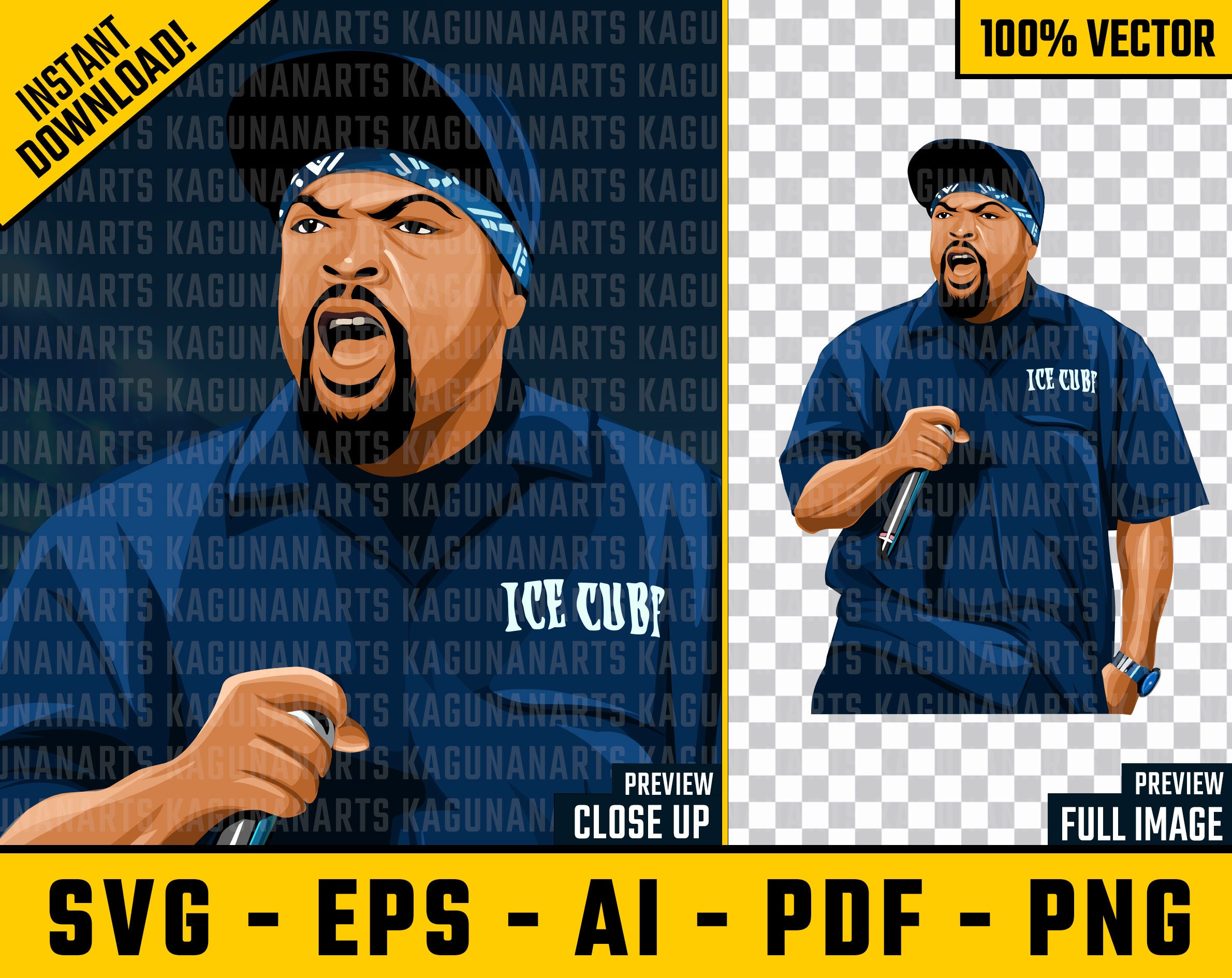 Ice Cube Rapper Vector