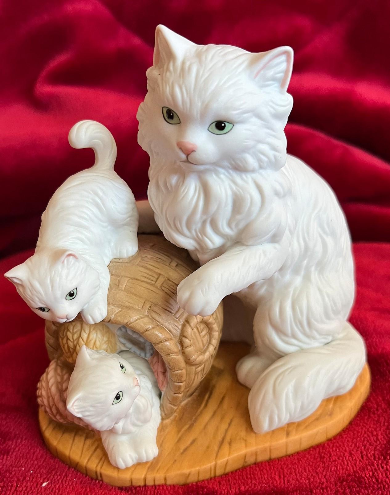 HOMCO Feline Fun Home Interior & Gifts White Cats Kittens Porcelain ...