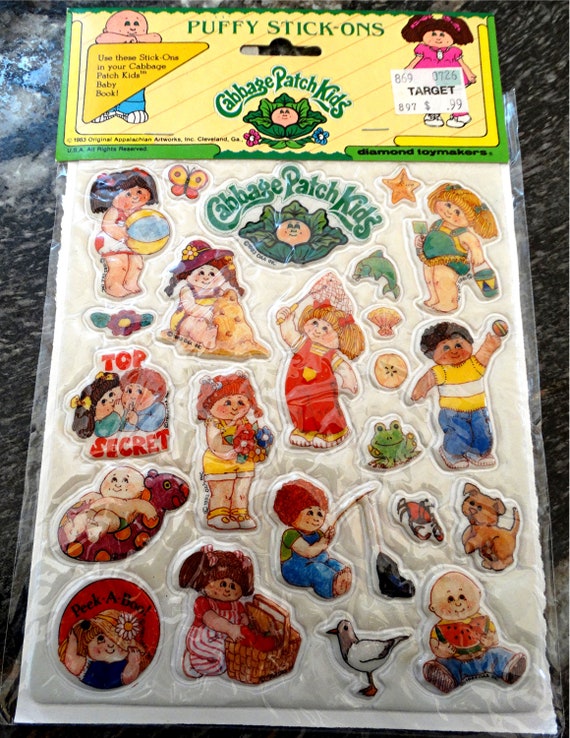 Cabbage Patch Kids Puffy Stickers Trip to the Beach Vintage | Etsy