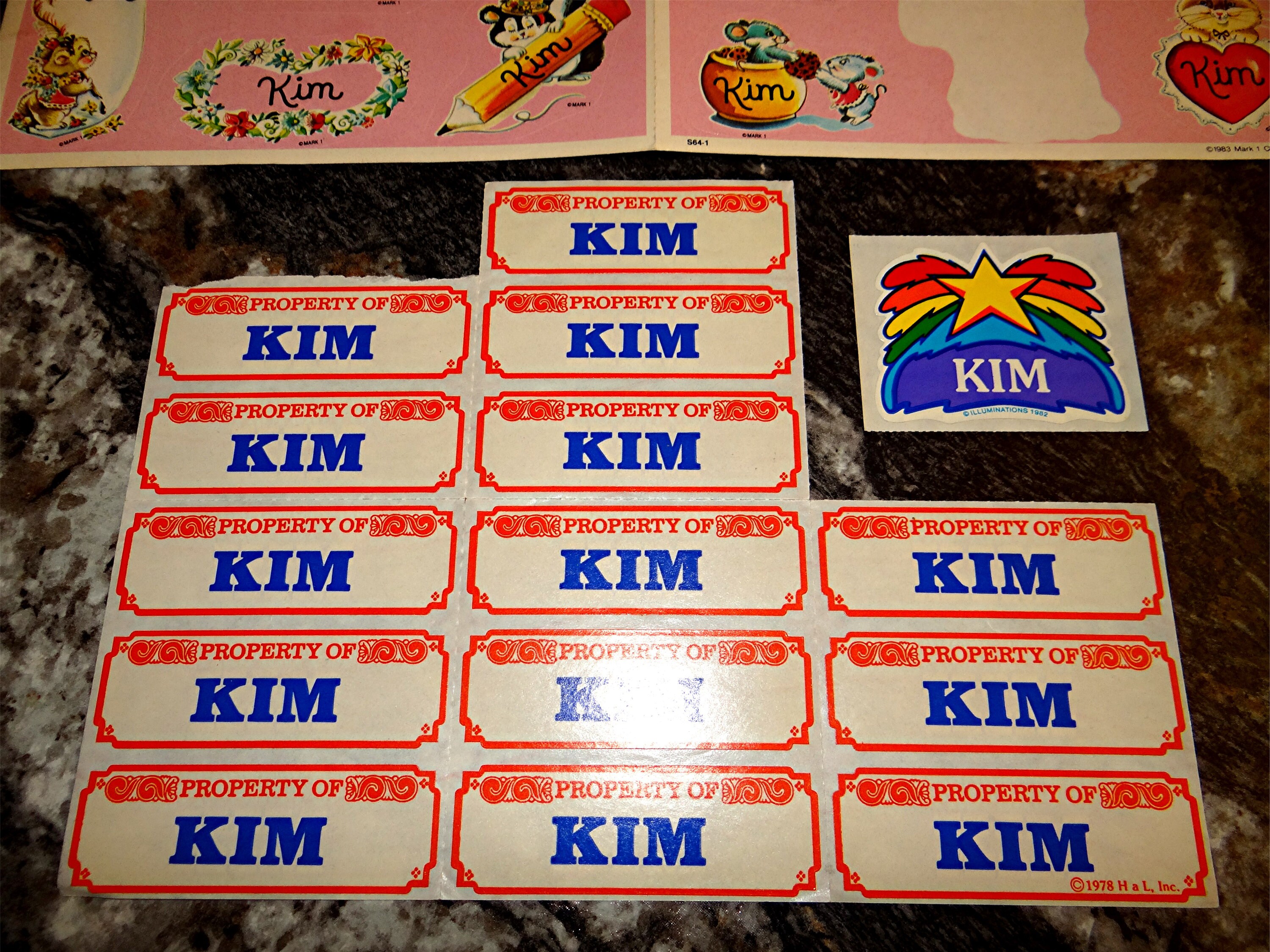 Kim Stickers Vintage From the 1980's. Dated 1983 - Etsy