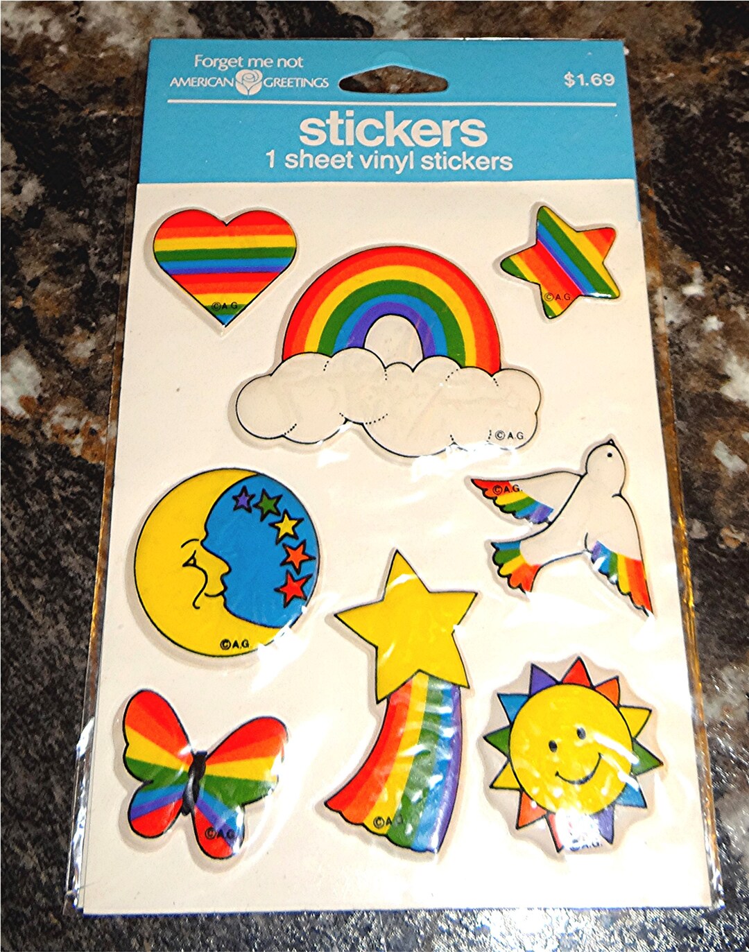 Rainbow Puffy Stickers, Vintage From the 1980's - Etsy