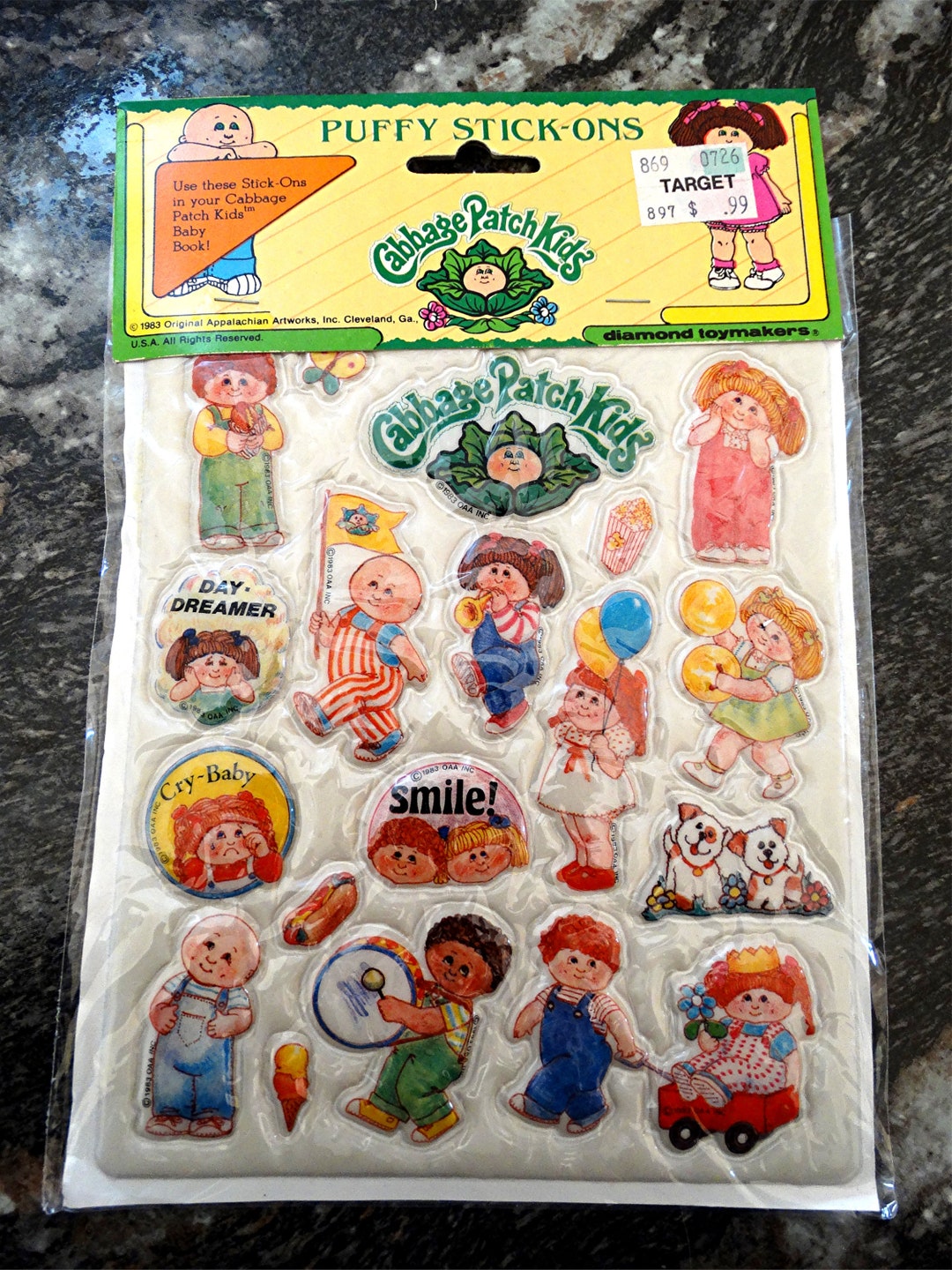 Cabbage Patch Kids Puffy Stickers, Cabbage Patch Kids at the Circus and ...