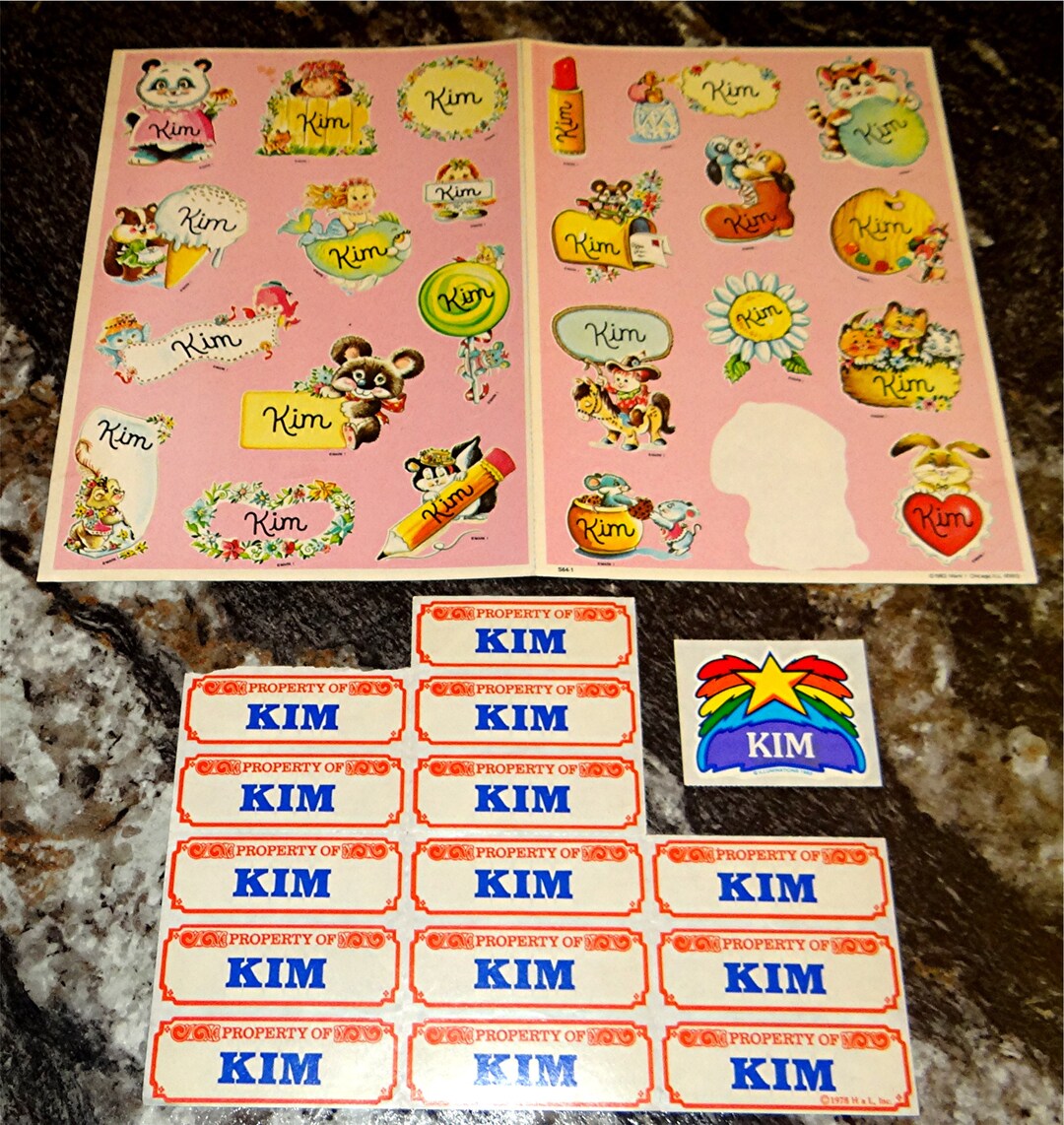 Kim Stickers Vintage From the 1980's. Dated 1983 - Etsy