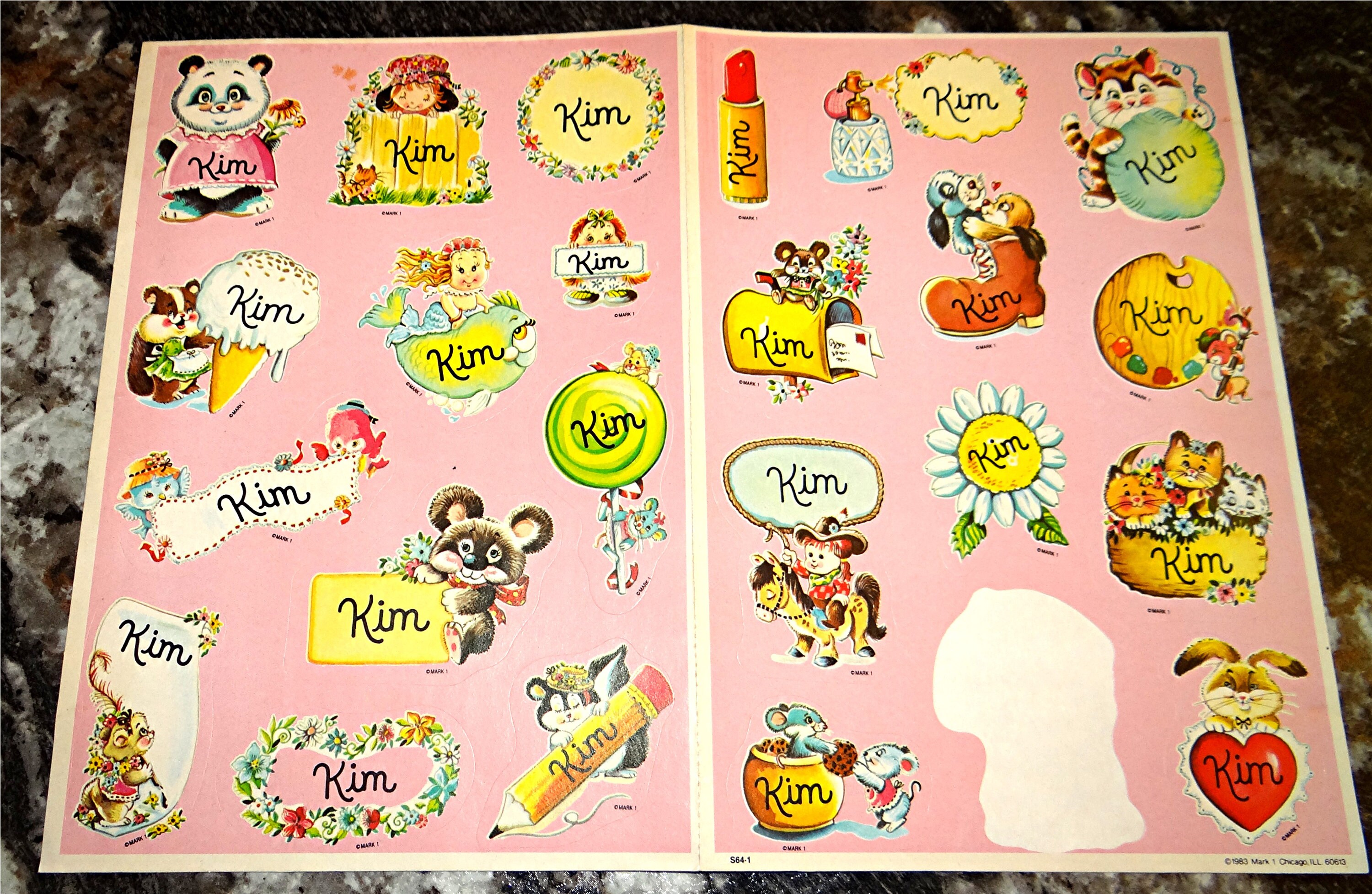 Kim Stickers Vintage From the 1980's. Dated 1983 - Etsy