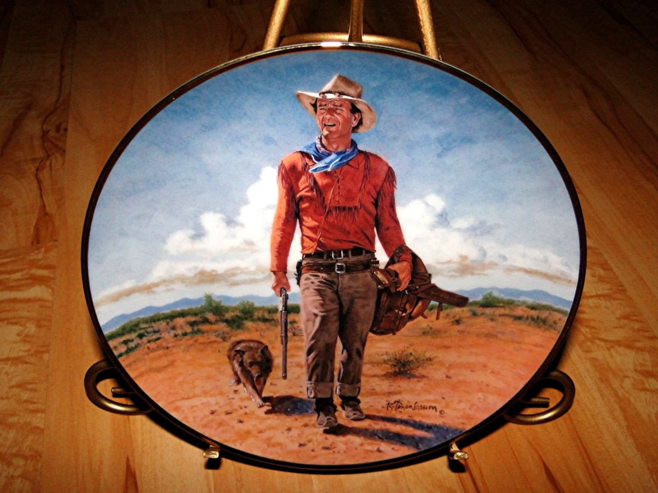 John Wayne Collection Plate, Hondo Lane Cavalry Scout Robert Tanenbaum ...