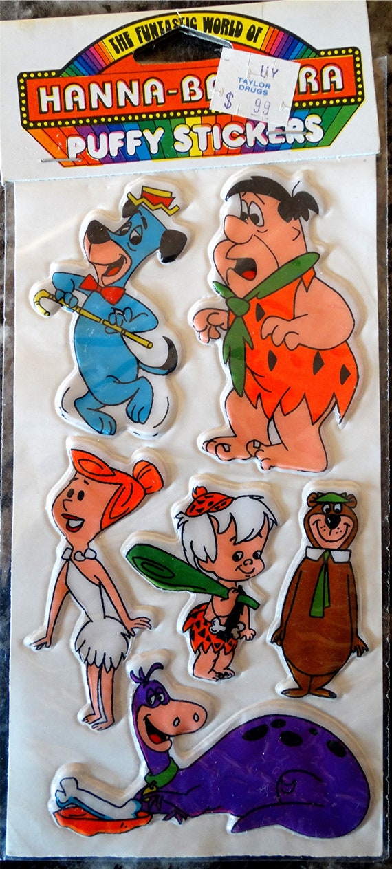 The Flintstones Puffy Stickers Stickers From the 1980's | Etsy