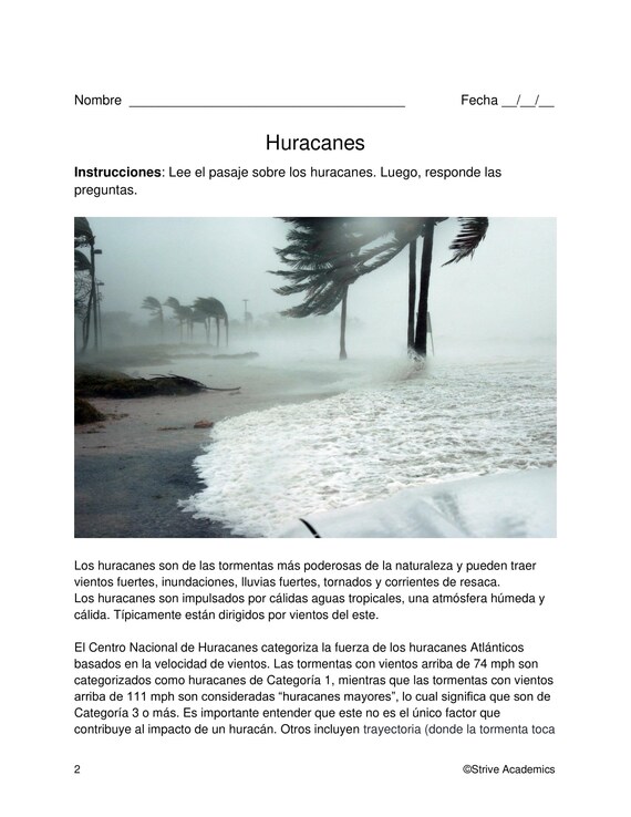 Hoja De Trabajo Sobre Tornados Tornado Alteraciones Amb. | PDF