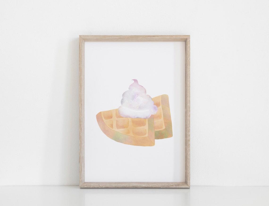 Waffle Print Waffle Printable Waffle Art Waffle Painting - Etsy