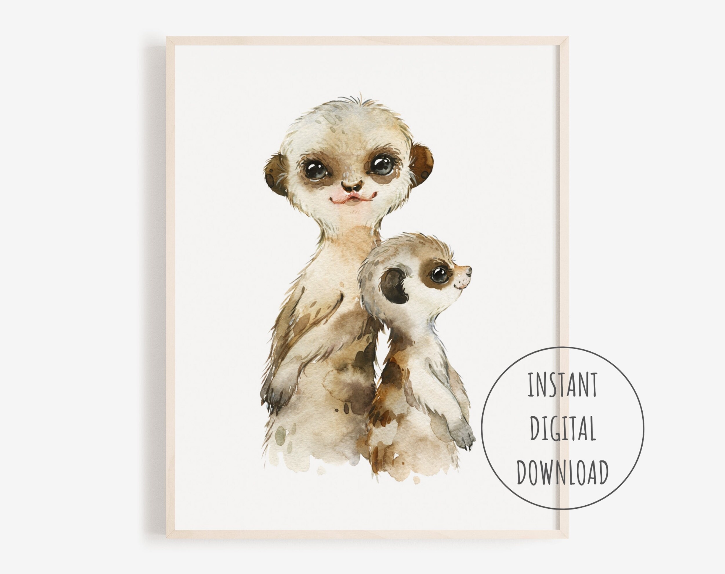 MEERKAT Print Meerkat Printable Nursery Decor Animal Prints Printable ...