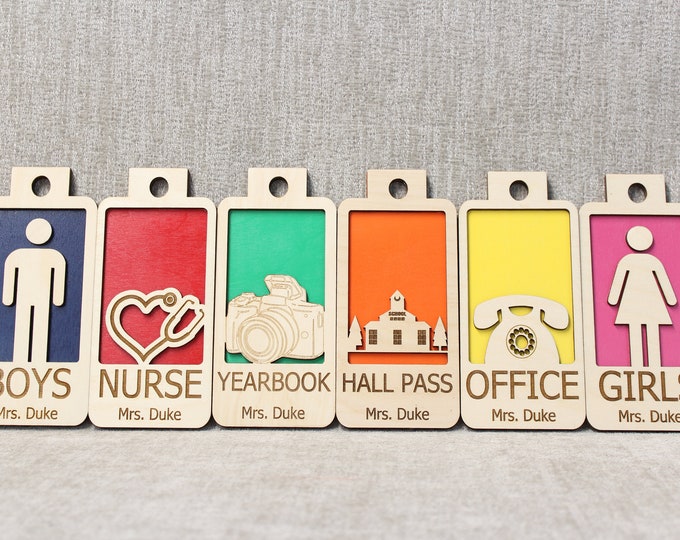 Personalized Hall Passes for Teachers & Classrooms - Etsy