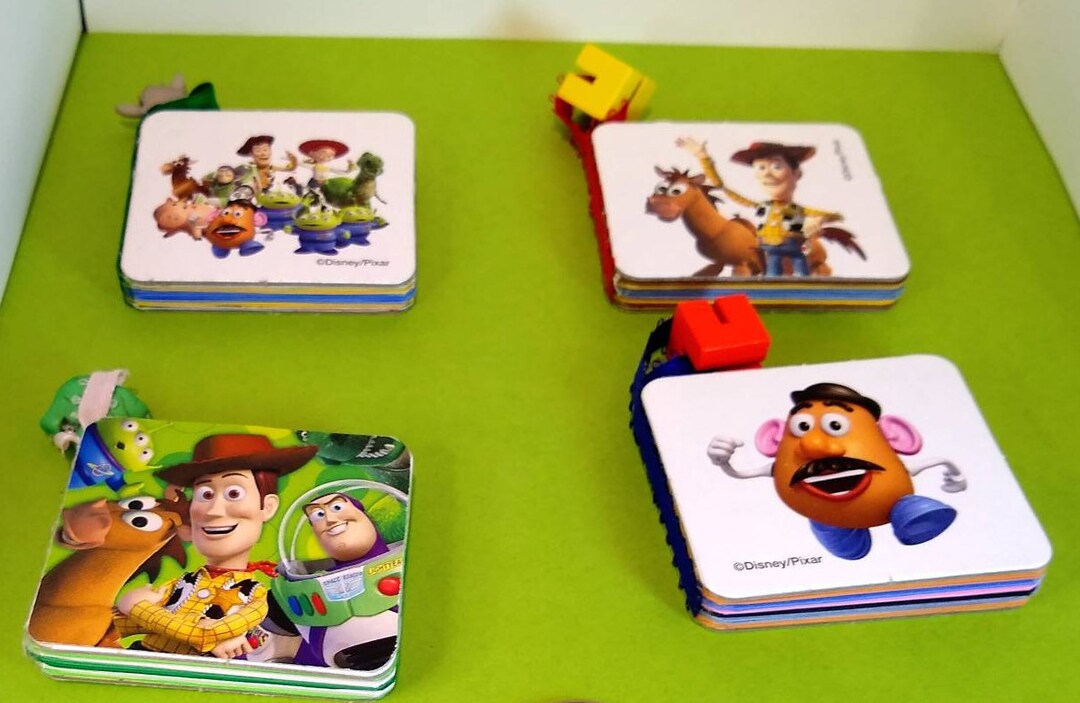 Toy Story Mini Books, Set of 4, With Memory Game Card Covers, 48 Pages ...