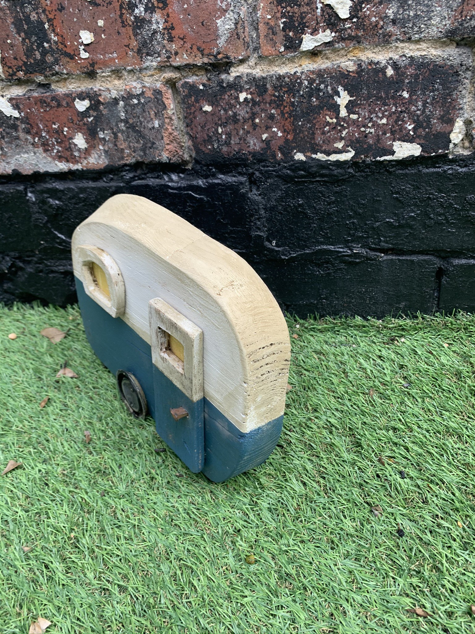 Reclaimed Wood Caravan Wall Art, Wall Mountable Caravan, Wall Art ...