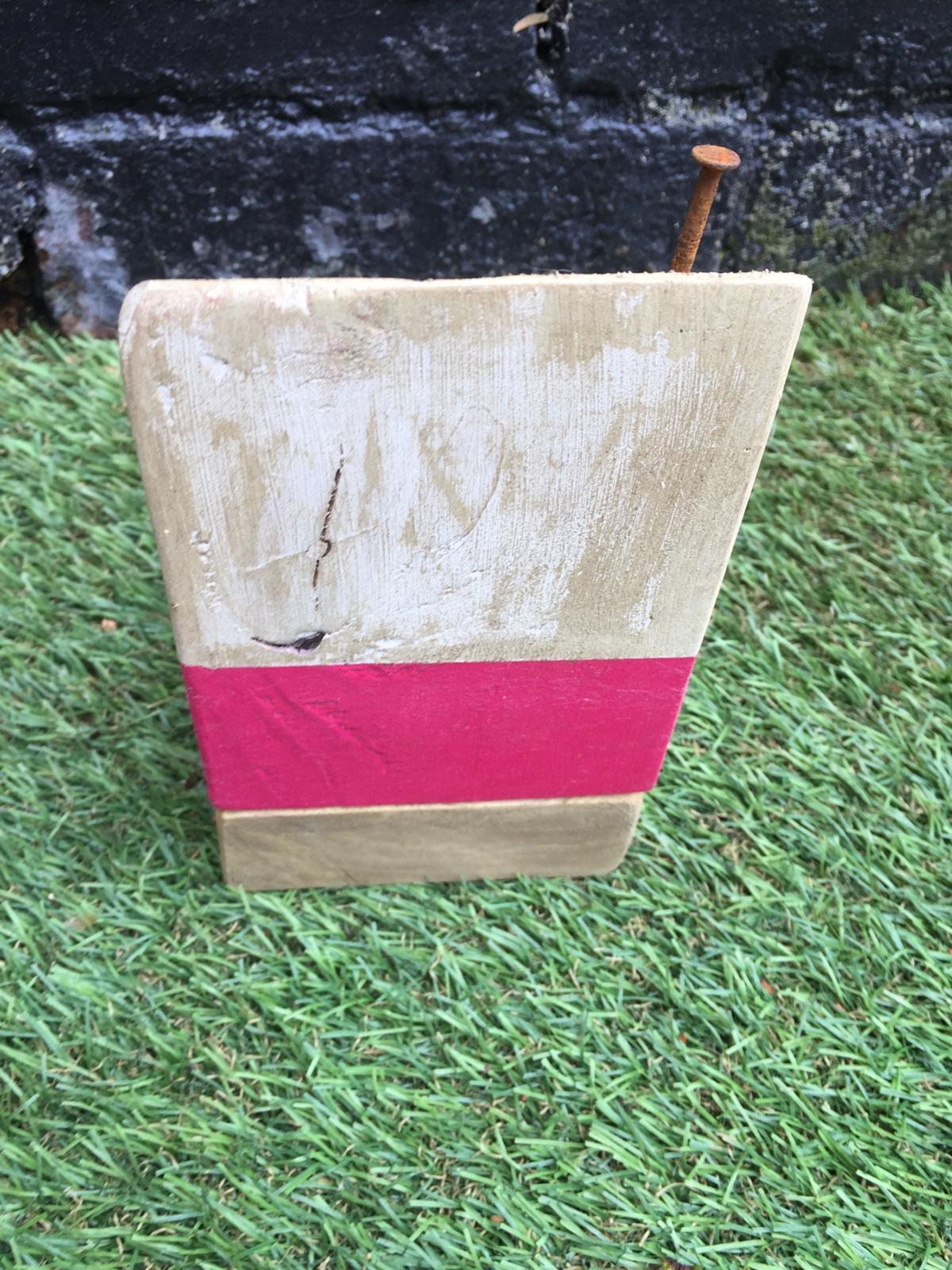 Unique Pink Wooden House Bookends Reclaimed Wood Bookends - Etsy