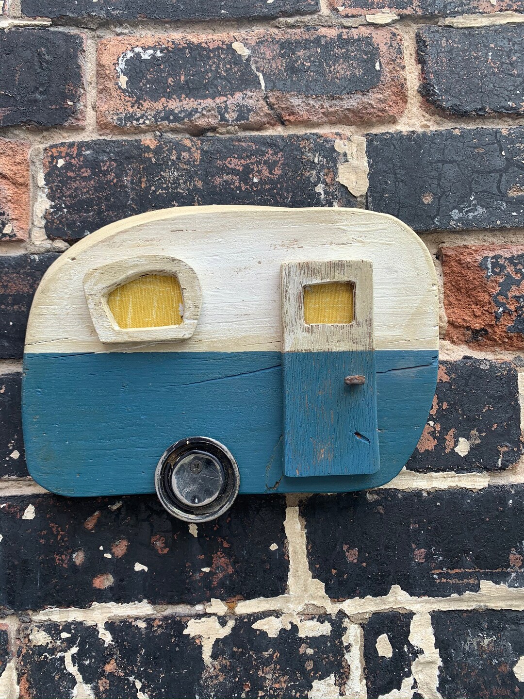 Reclaimed Wood Caravan Wall Art, Wall Mountable Caravan, Wall Art ...