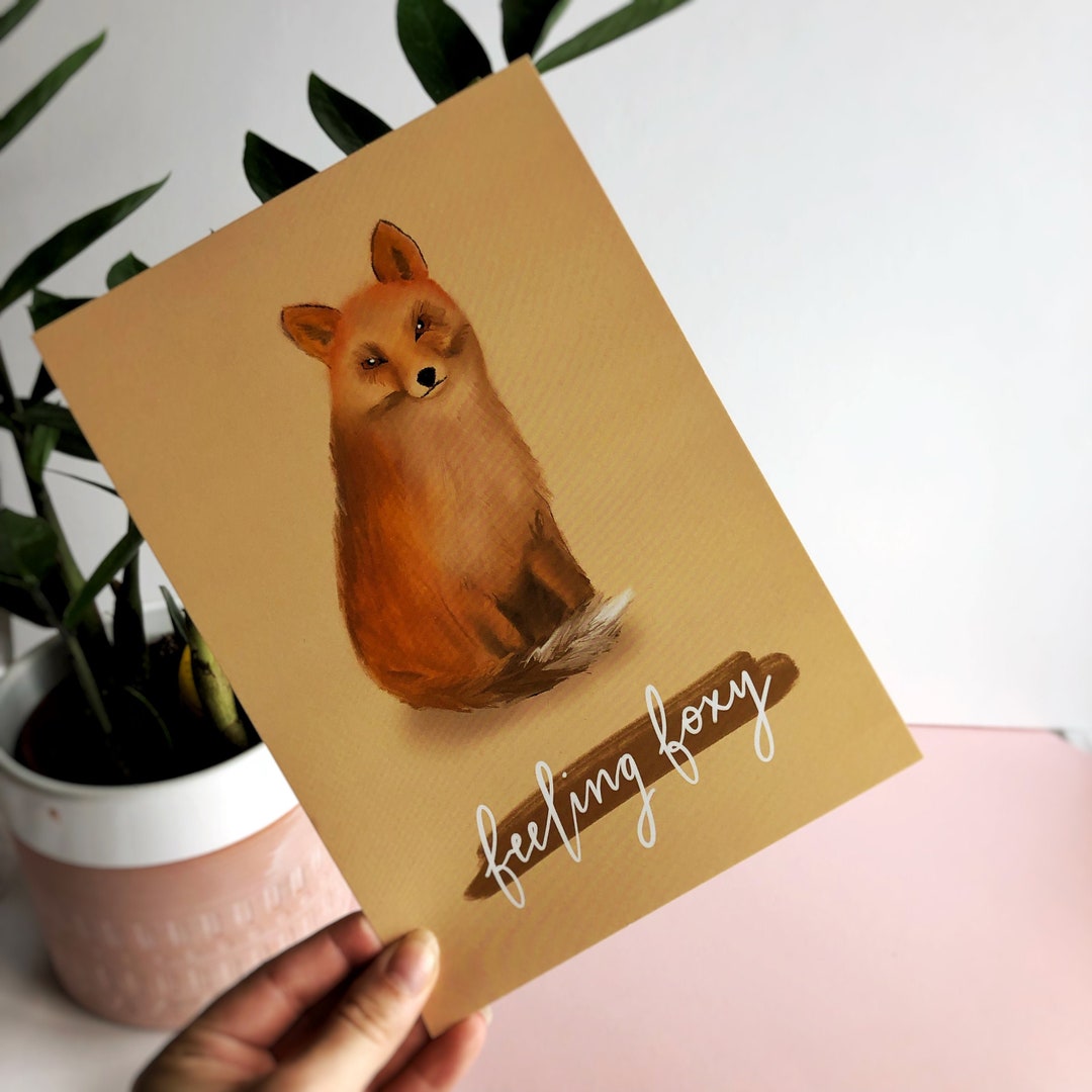 Feeling Foxy Print / Fox Art Print - Etsy España