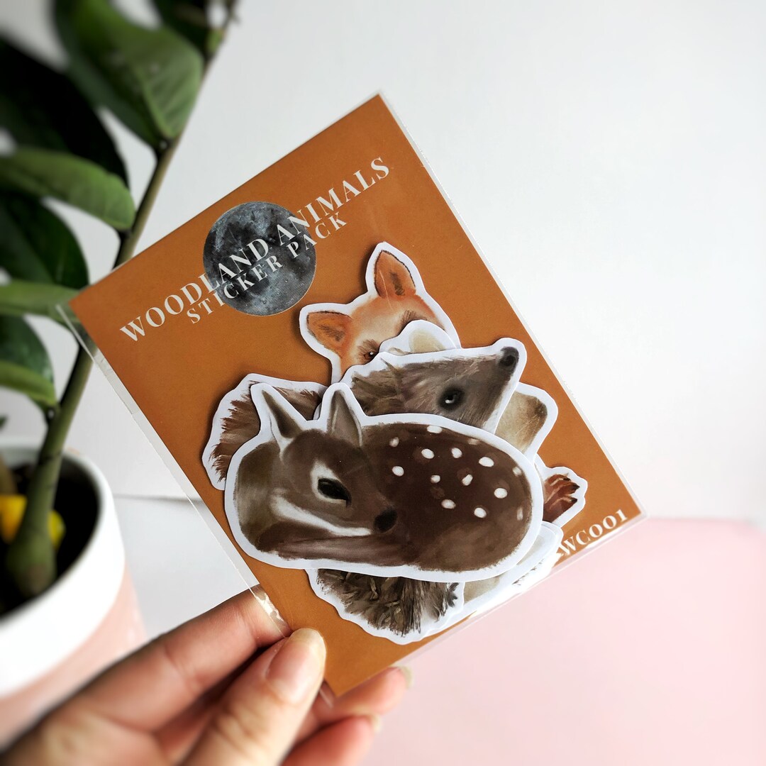 Woodland Animals Sticker Pack - Etsy