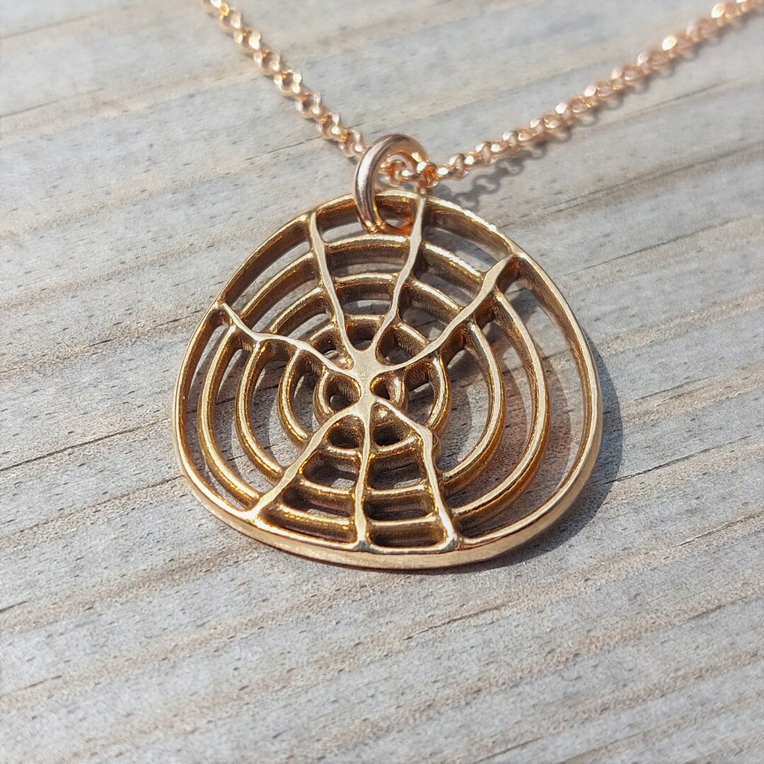 Bronze Statement Neck Pendant, Unique Black Forest Wood Motif - Etsy UK