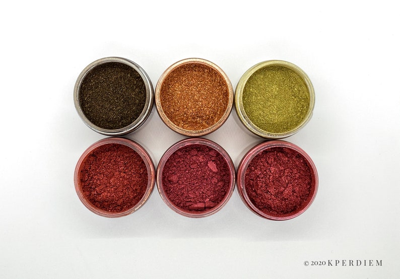 6 Assorted Mica Powder Natural Earth Tone Pigment Colors - Etsy
