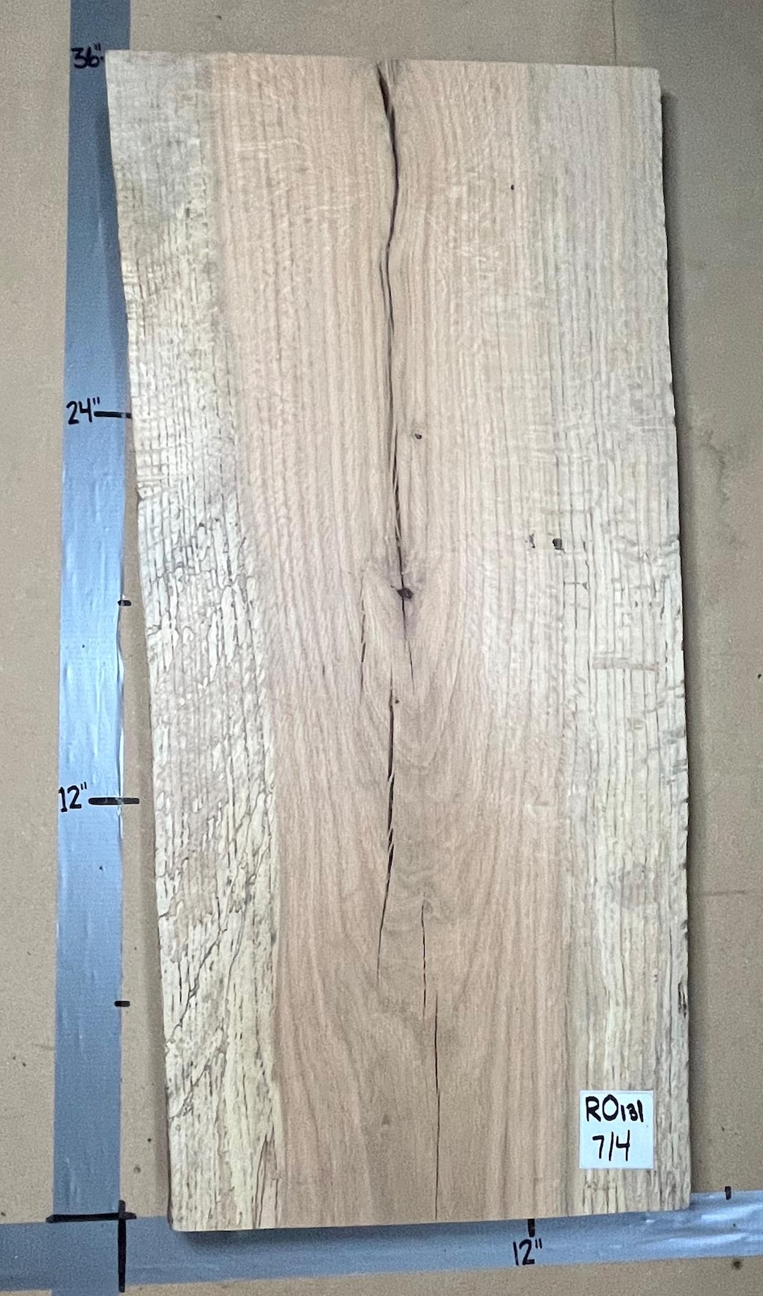 Red Oak Live Edge Slab | 1.75" Thick | Kiln Dried and Flattened | Ships ...