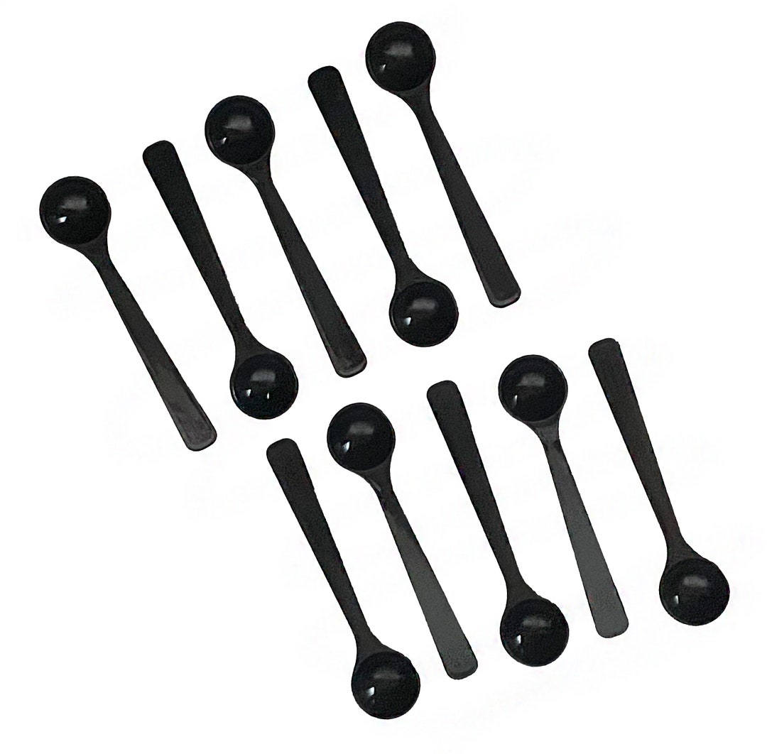 Miniature Black Scoops for Mica Powder | 10pc/25pc/50pc/100pc Available ...