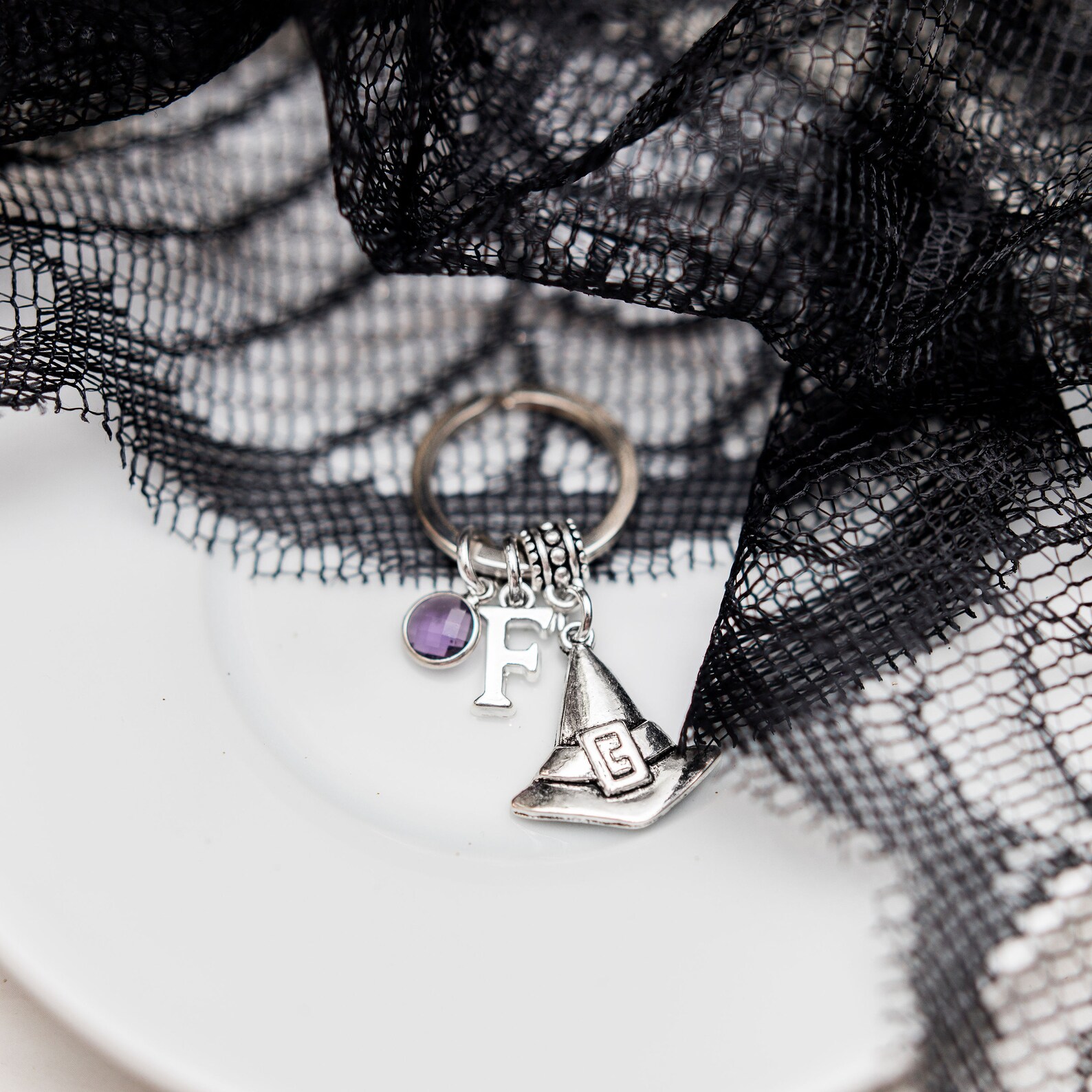 Witch Hat Keyring Halloween Keychain Witchy Bag Charm - Etsy UK